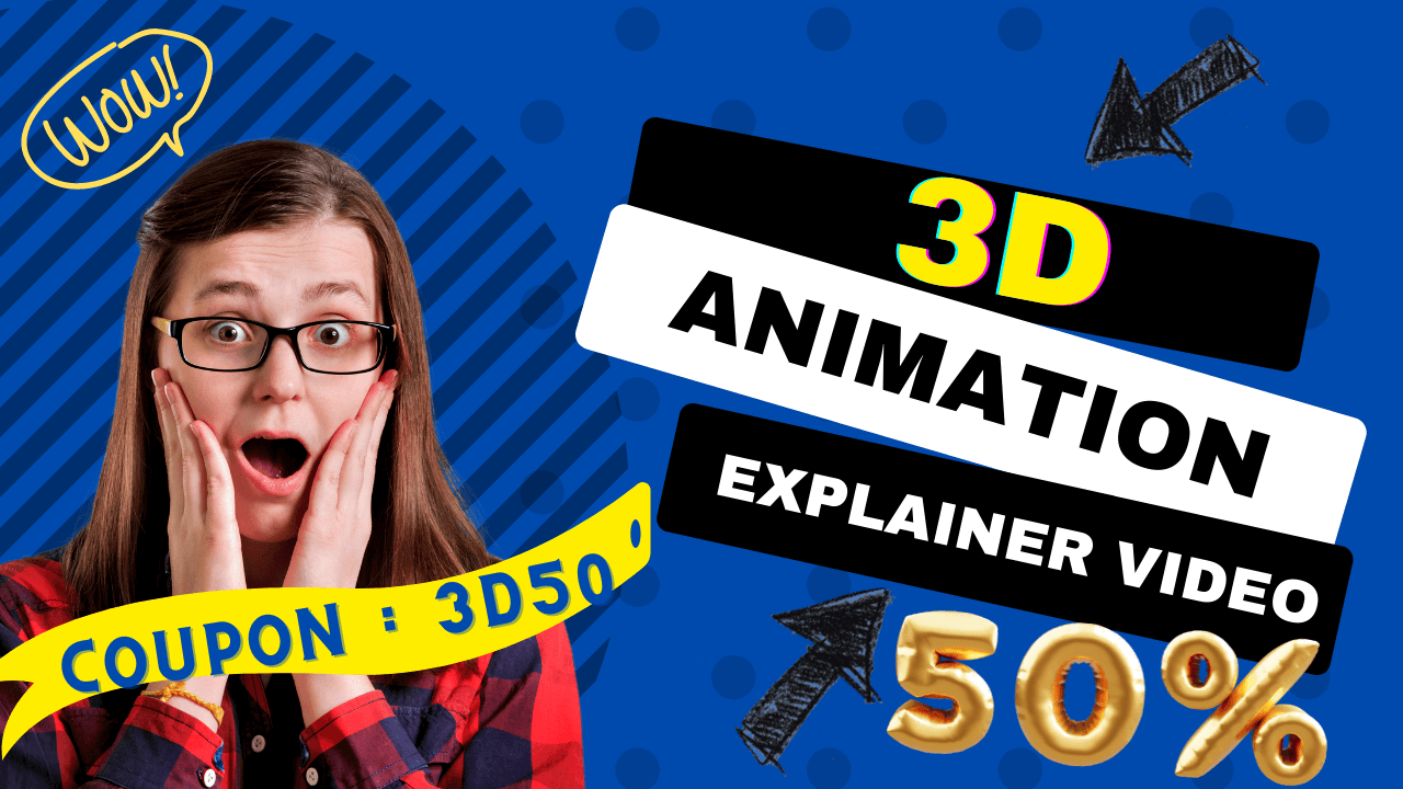 I will create a stunning 3d animation explainer video