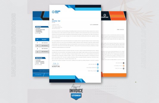 Make Professional Invoice, Letterhead, Rate List, | Legiit
