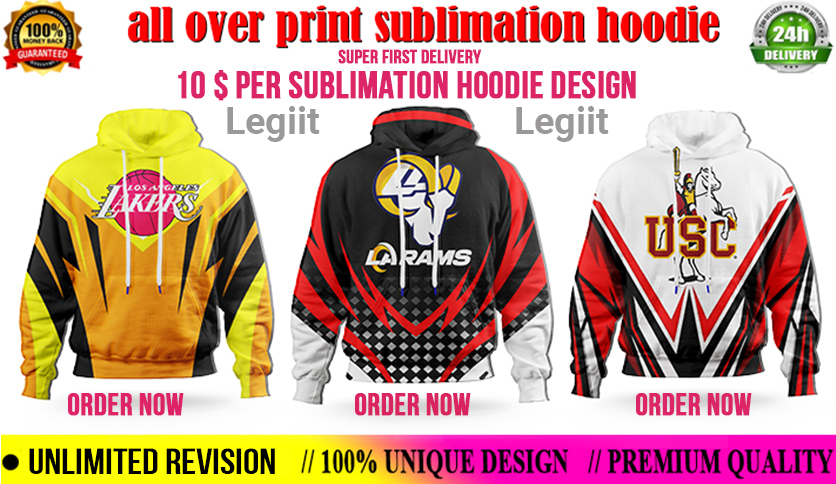 Unique Custom Sublimation Hoodie Design , | Legiit
