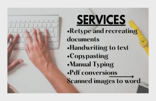 Manual Typing Convert, Retype Or Recreate Document | Legiit