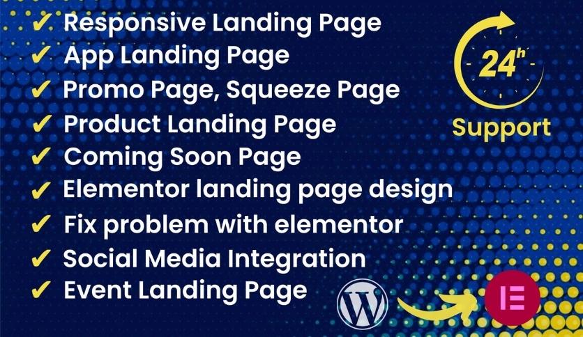 Design Or Redesign Modern Landing Page Using Elementor Pro | Legiit