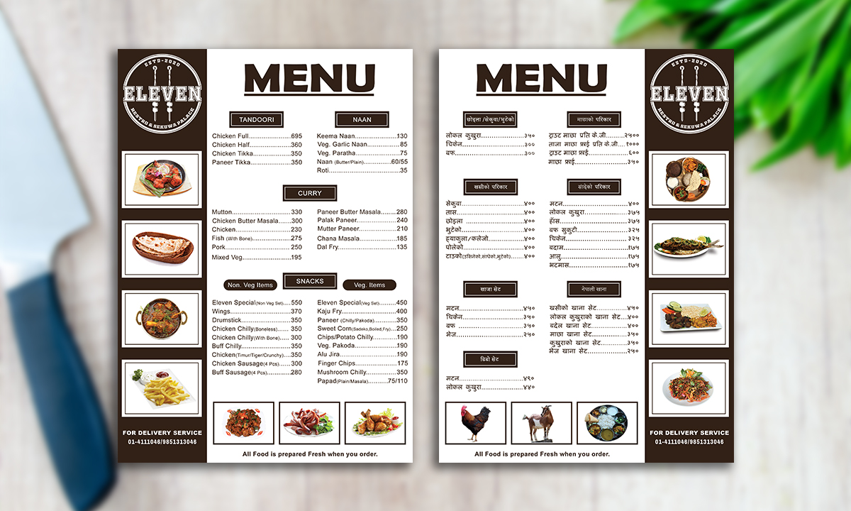 Professional Food Menu And Price Catalog | Legiit