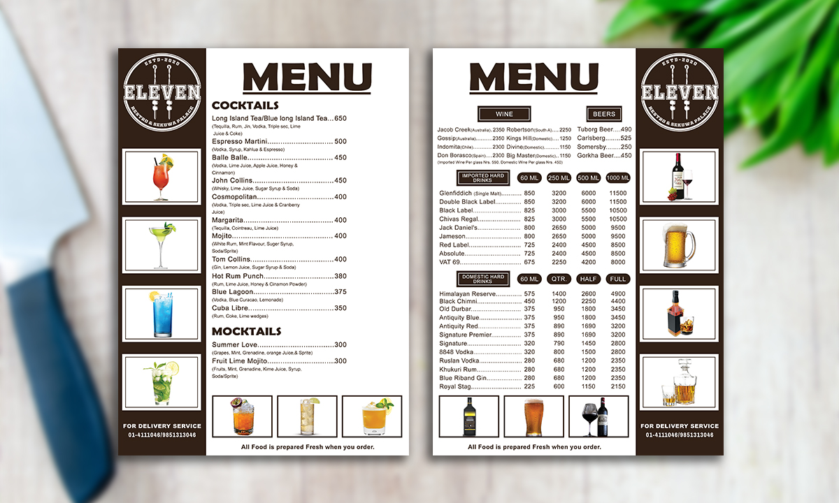 Professional Food Menu And Price Catalog | Legiit