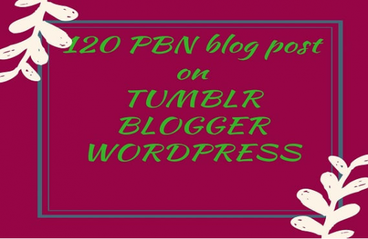Do Permanent 30 Tumblr Pbn Blog Posts Manually | Legiit