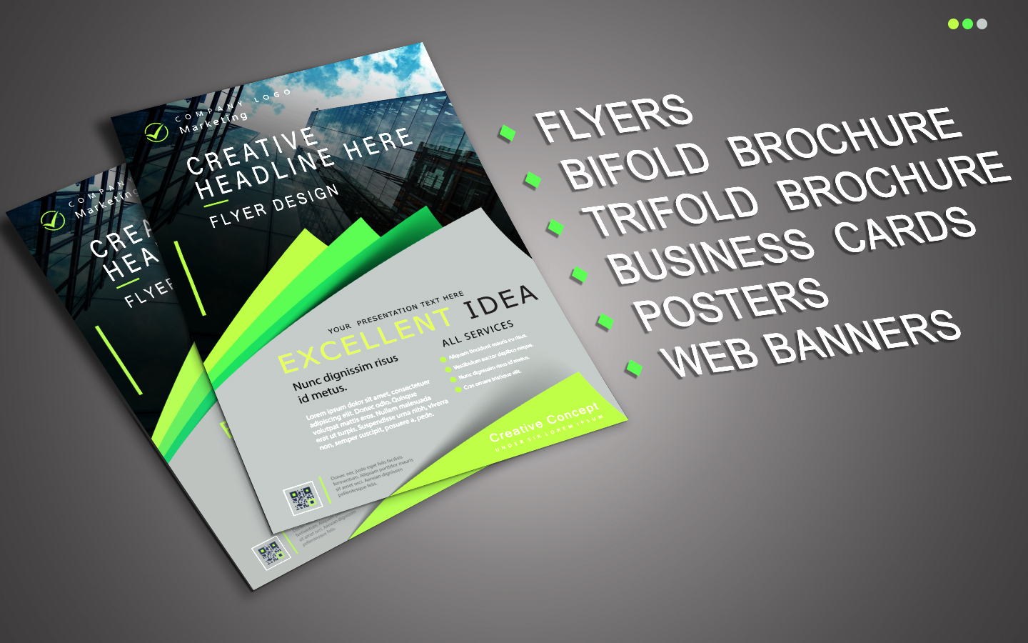 create eye-catching flyers, posters, leaflets, and brochures