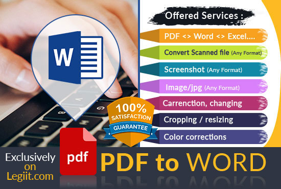 I Will Pdf Into Word And Excel Document Convert, Edit, Format | Legiit