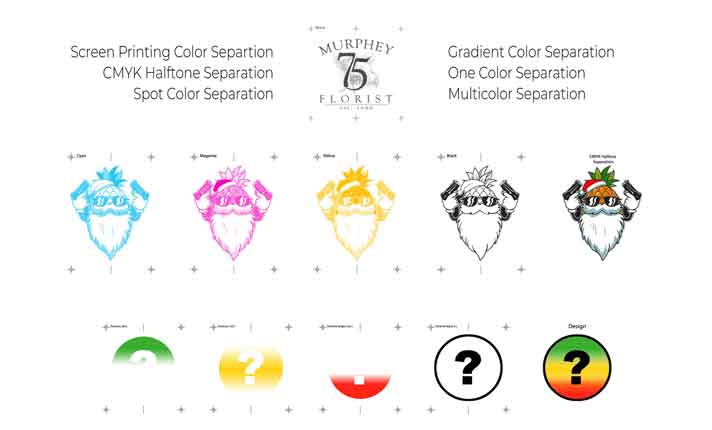 Spot, Halftone, CMYK, And All Types Of Color Separation For Screen ...