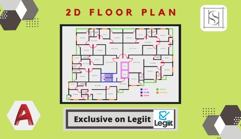 Draw 2d Floor Plan For House And Others In Autocad | Legiit