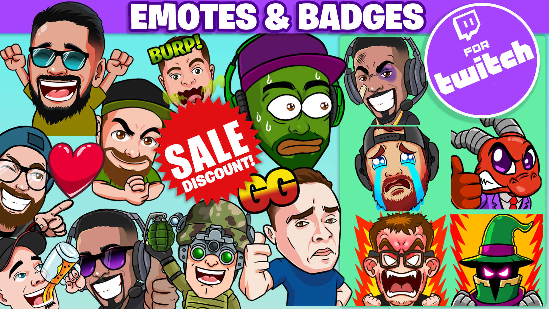 Emotes And Badges For Twitch Streamers | Legiit