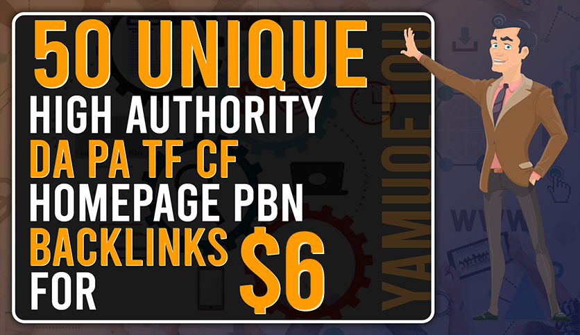 Do 50 Unique DA 50 plus High Authority PA TF CF Homepage PBN Backlinks
