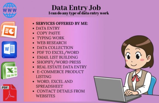 Data Entry, Copy Paste, Typing Job | Legiit
