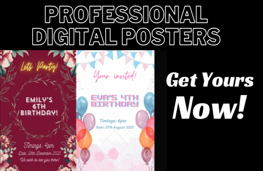 Digital Birthday Party Invitation Posters | Legiit