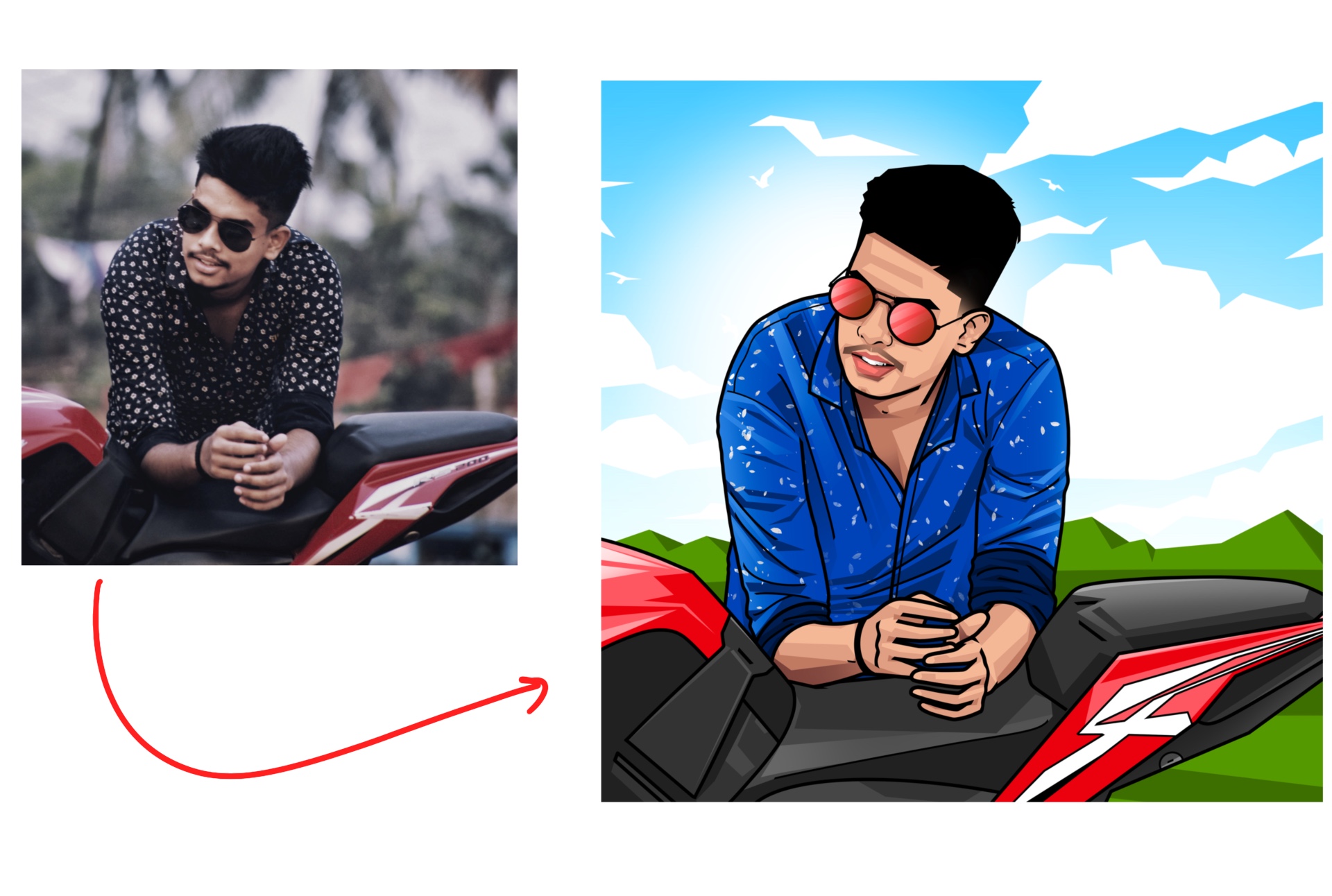 Vector Cartoon Portrait From Your Photo | Legiit