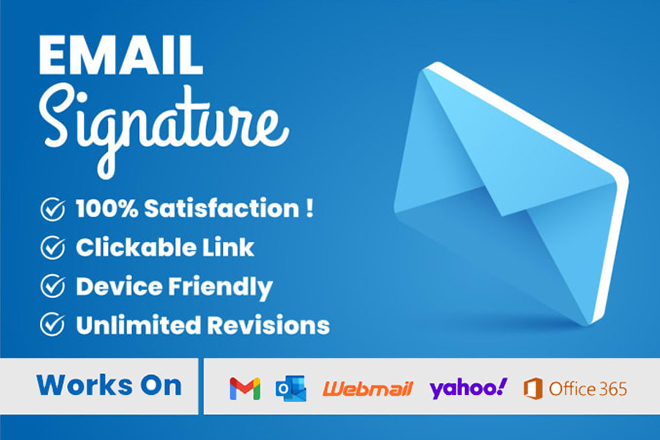 Clickable HTML Email Signature For Gmail,outlook | Legiit