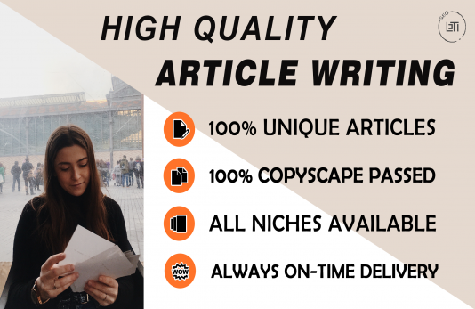 Premium Article Writing | Personalized Content | Legiit