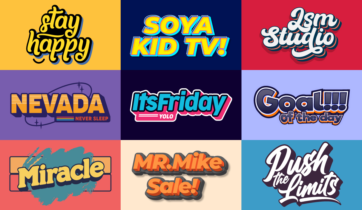 Modern Flat Retro Logo And Custom Typography Style | Legiit