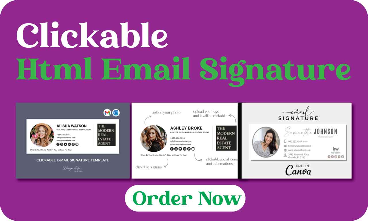 Design Clickable HTML Email Signature | Legiit