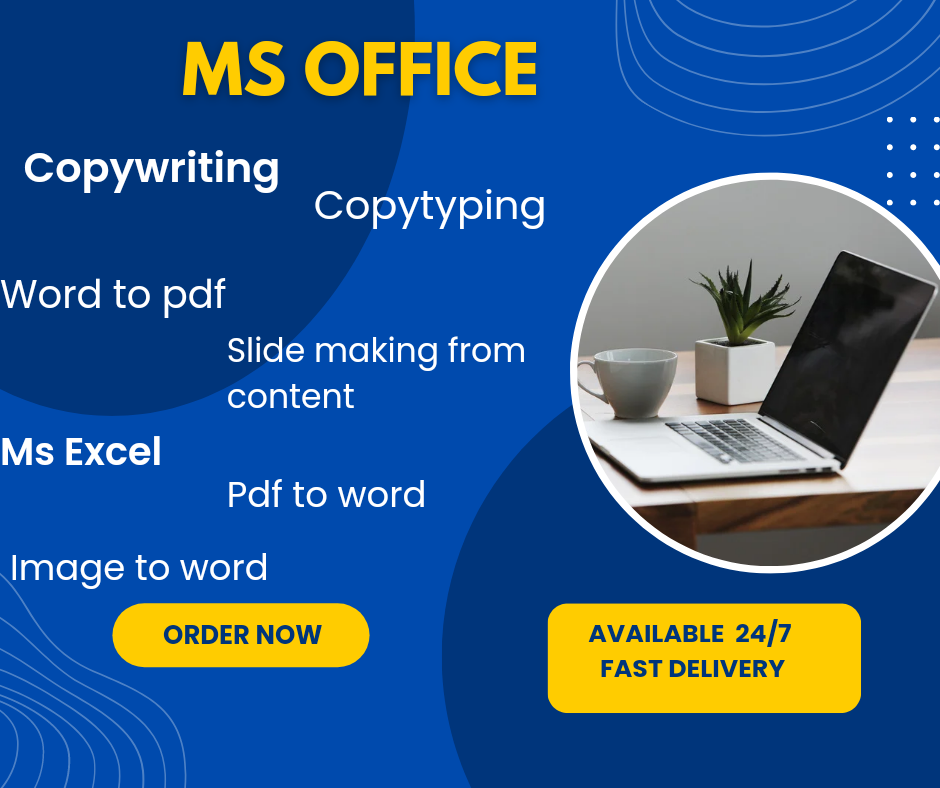 MS WORD ,MS EXCEL,MSWORD AND POWERPOINT | Legiit