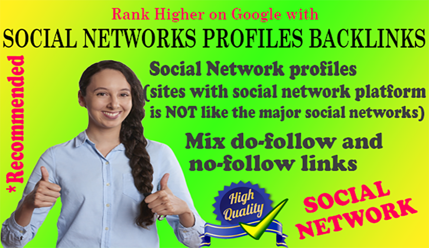 Social Networks Profiles Backlinks | Legiit