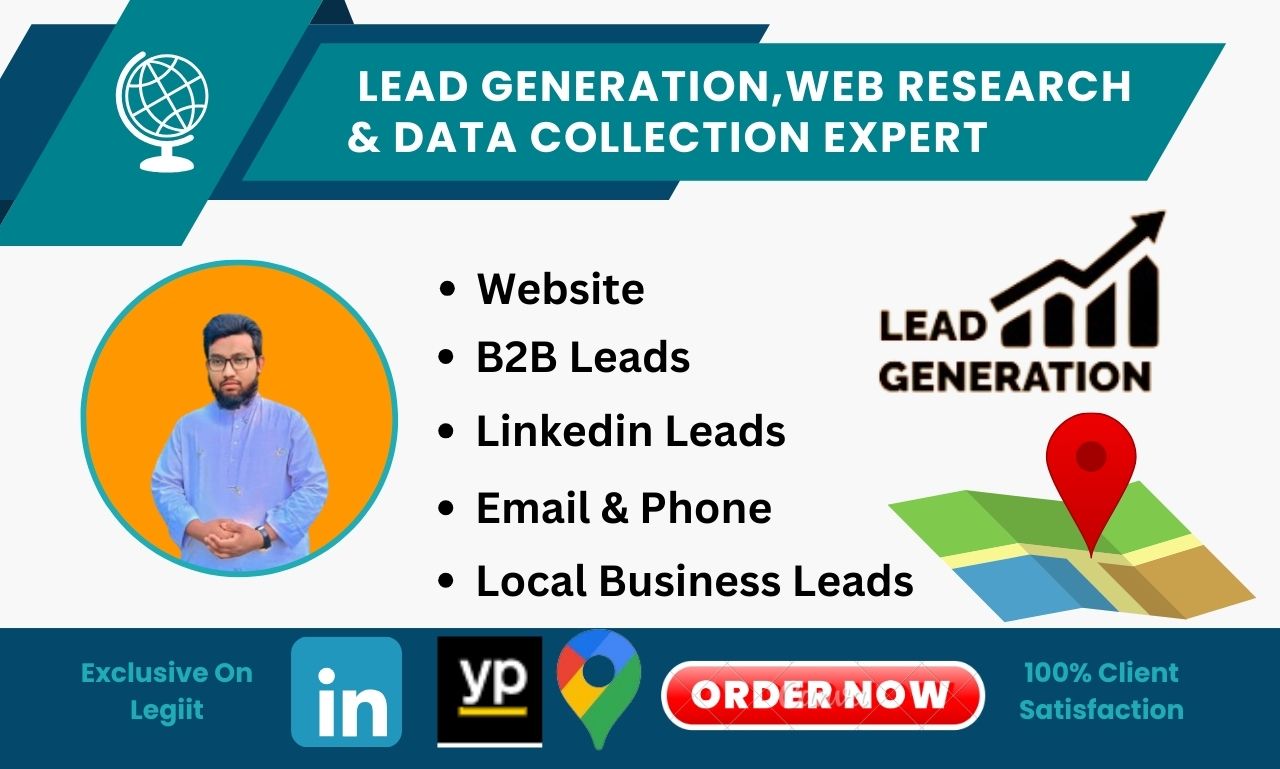 Lead Generation,Web Research And Data Collection | Legiit