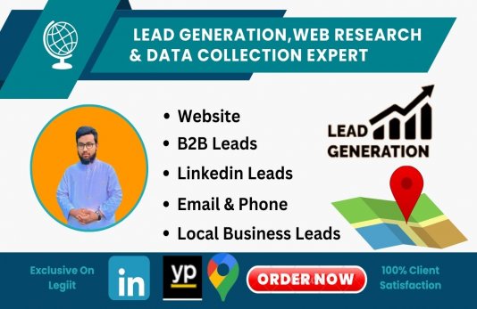 Lead Generation,Web Research And Data Collection | Legiit