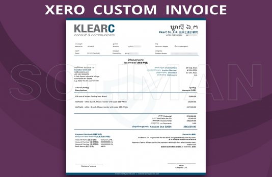 Xero Custom Invoice Template Branding Design | Legiit