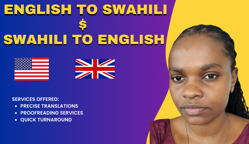 English To Swahili And Vice Versa Translation | Legiit