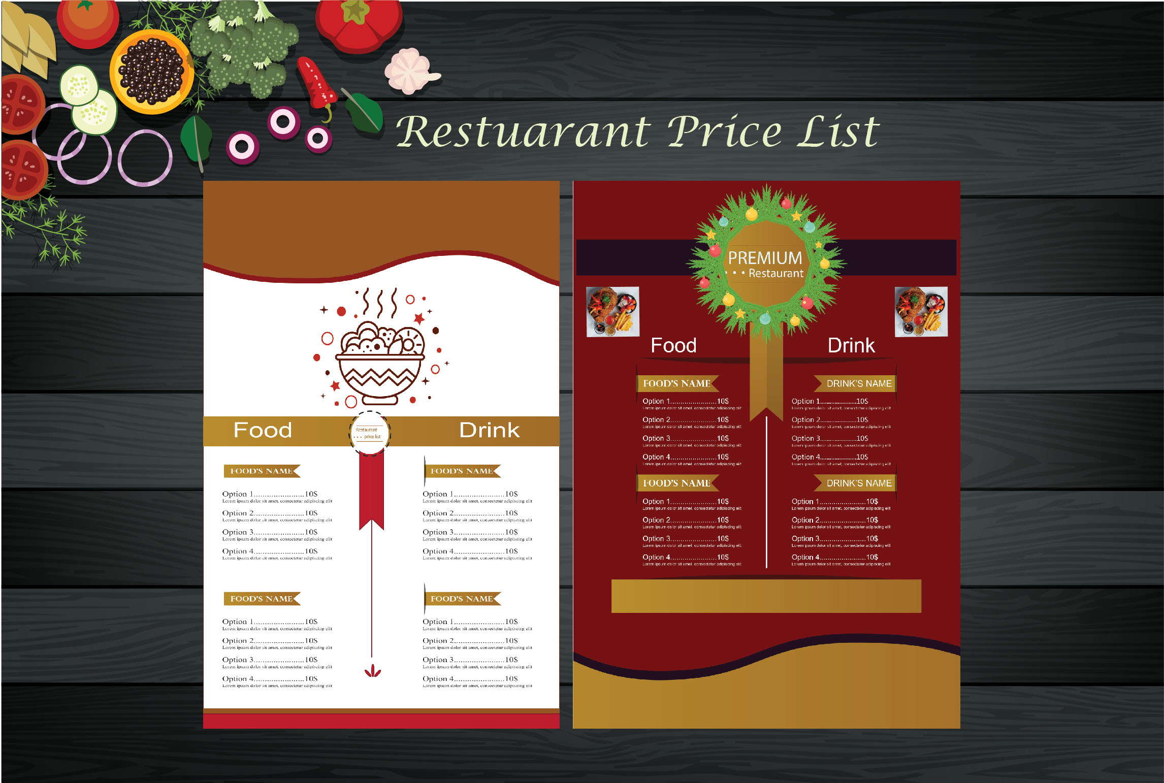 Design Professional Price List And Pricing Menu | Legiit