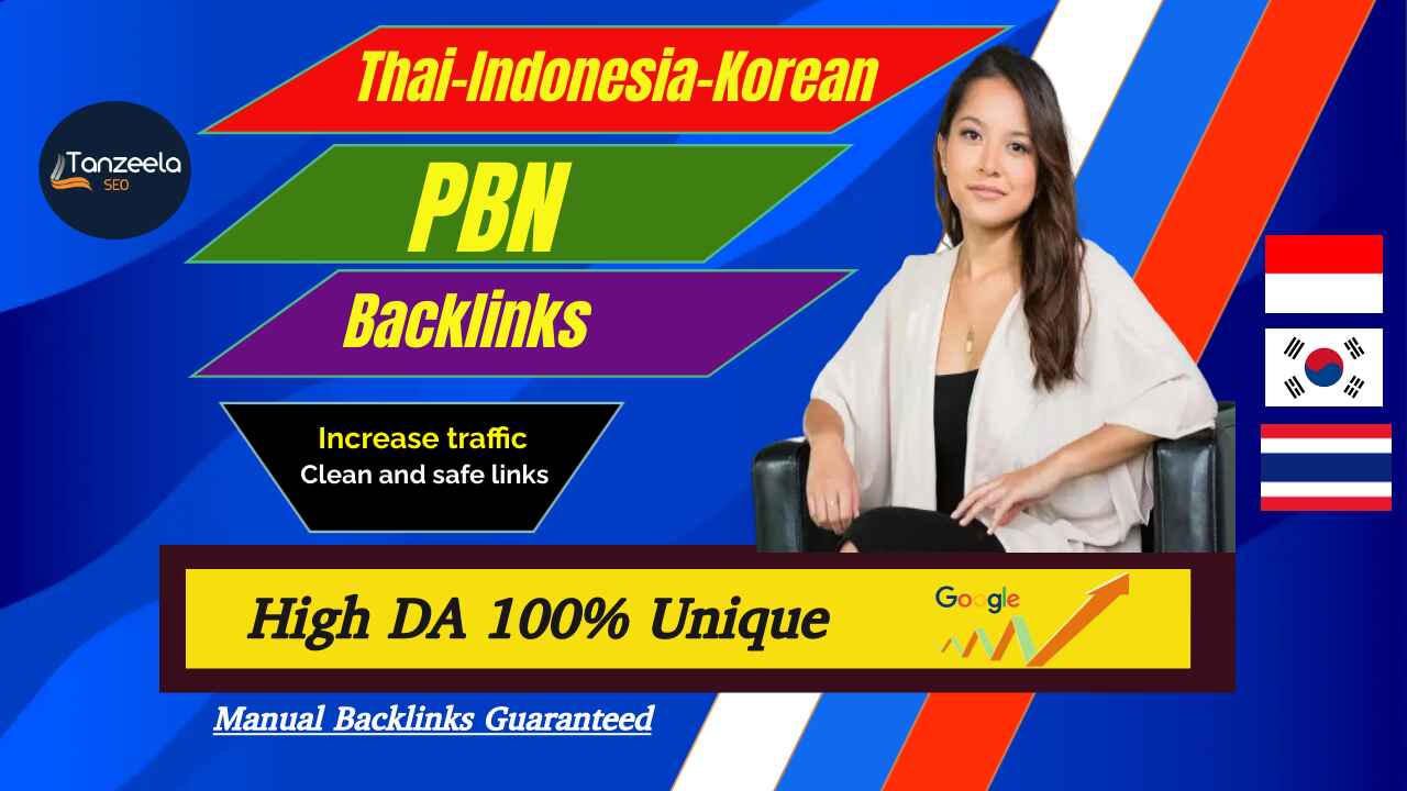 Thai-Indonesia-Korean 100+ Homepage PBN Backlinks | Legiit