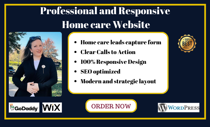 Professional And Responsive Home Care Website | Legiit