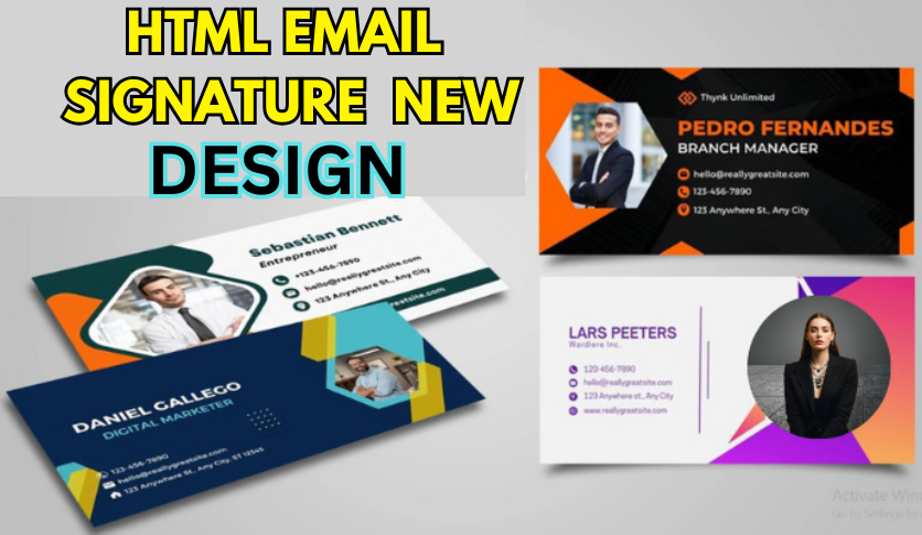 Create Modern & Professional HTML Email Signature | Legiit