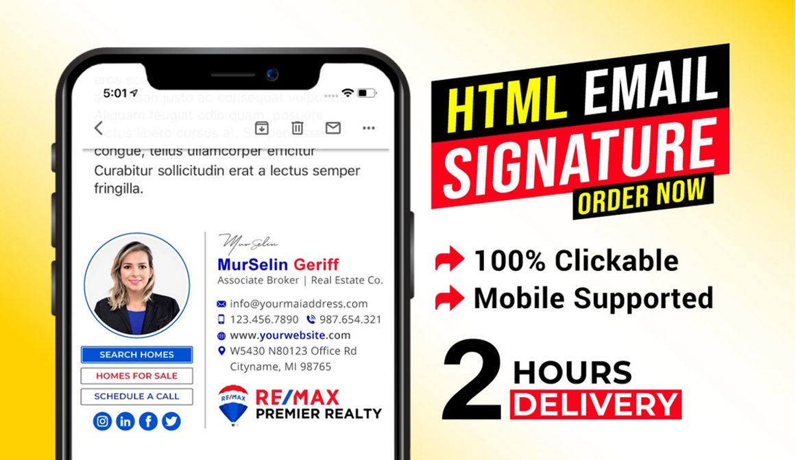 Professional HTML Email Signature Design | Legiit