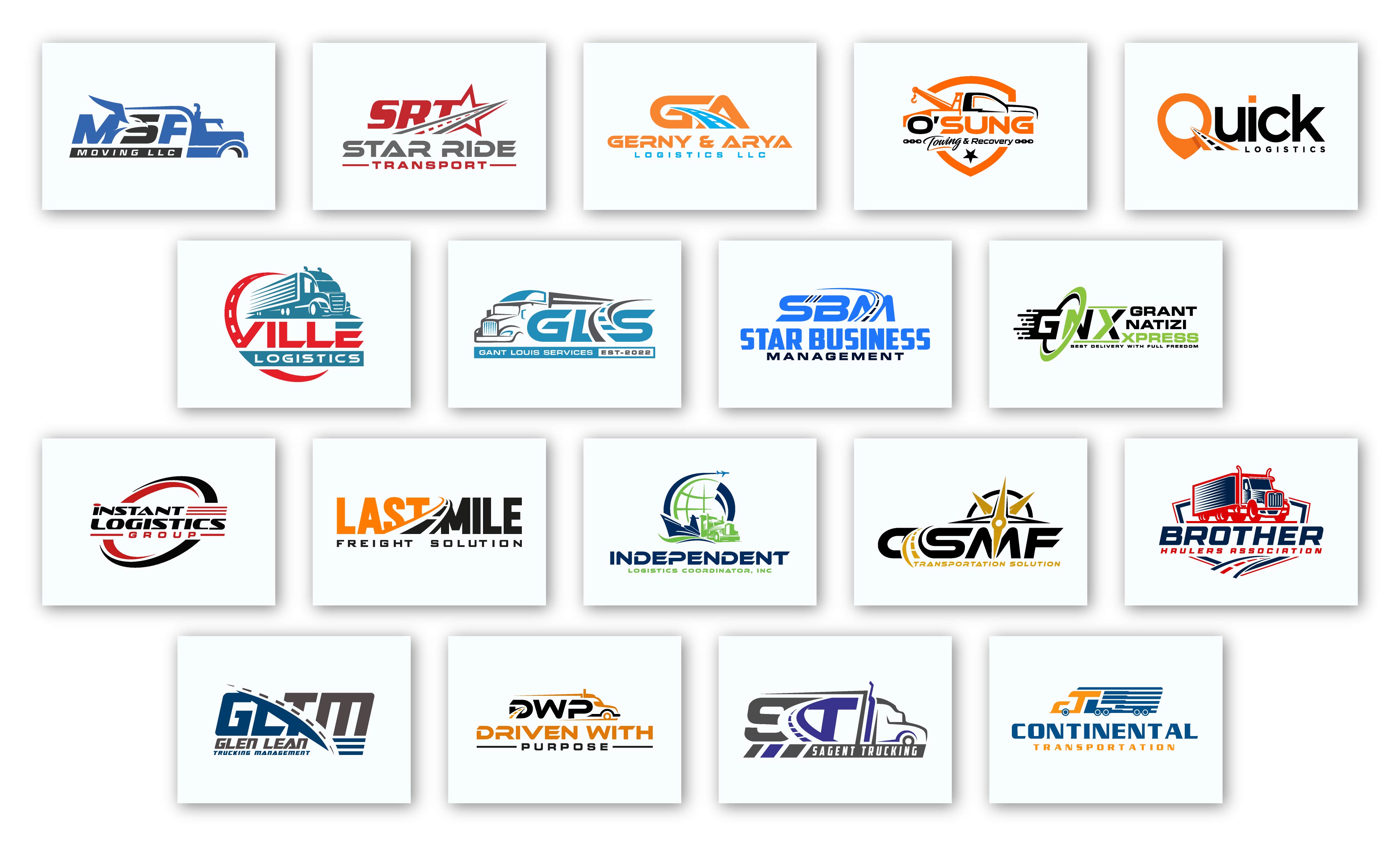Design Transport Logistics Trucking Cargo Logos | Legiit