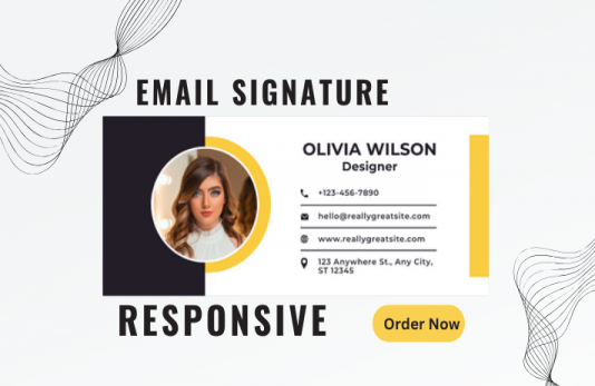 Design HTML Gmail Signature Or Clickable Outlook | Legiit