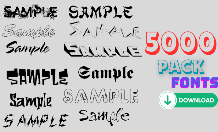 Font Pack - 5000 Diverse And Unique Fonts | Legiit