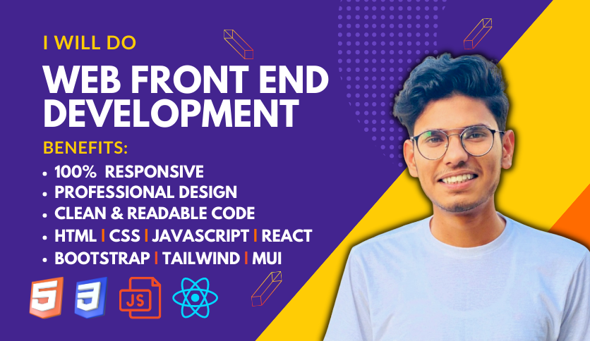 Develop Frontend Website Using Html Css Reactjs | Legiit