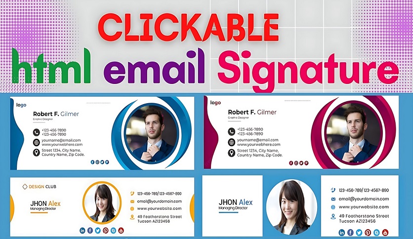 Signature Html, Clickable Html Email Signature | Legiit