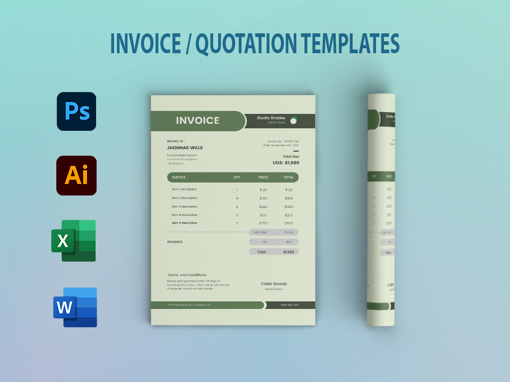 Design An Invoice Or Quotation Template In Ms Office Word Or Excel | Legiit