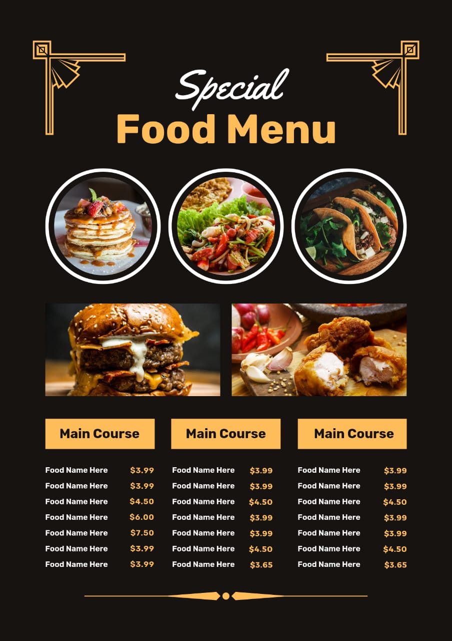 Design Menu Cards, Food Menu, Price List | Legiit