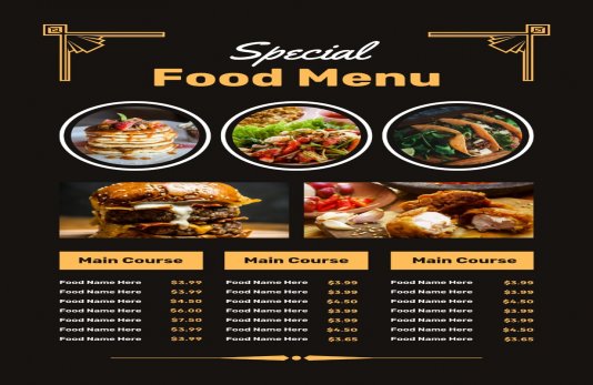 Design Menu Cards, Food Menu, Price List | Legiit