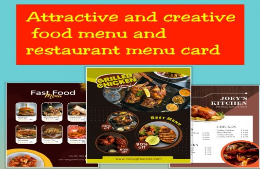 Design Menu Cards, Food Menu, Price List | Legiit