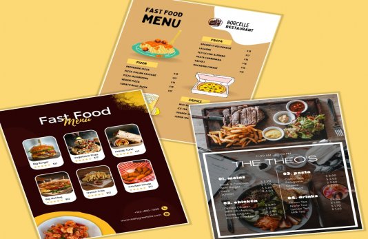 Design Menu Cards, Food Menu, Price List | Legiit