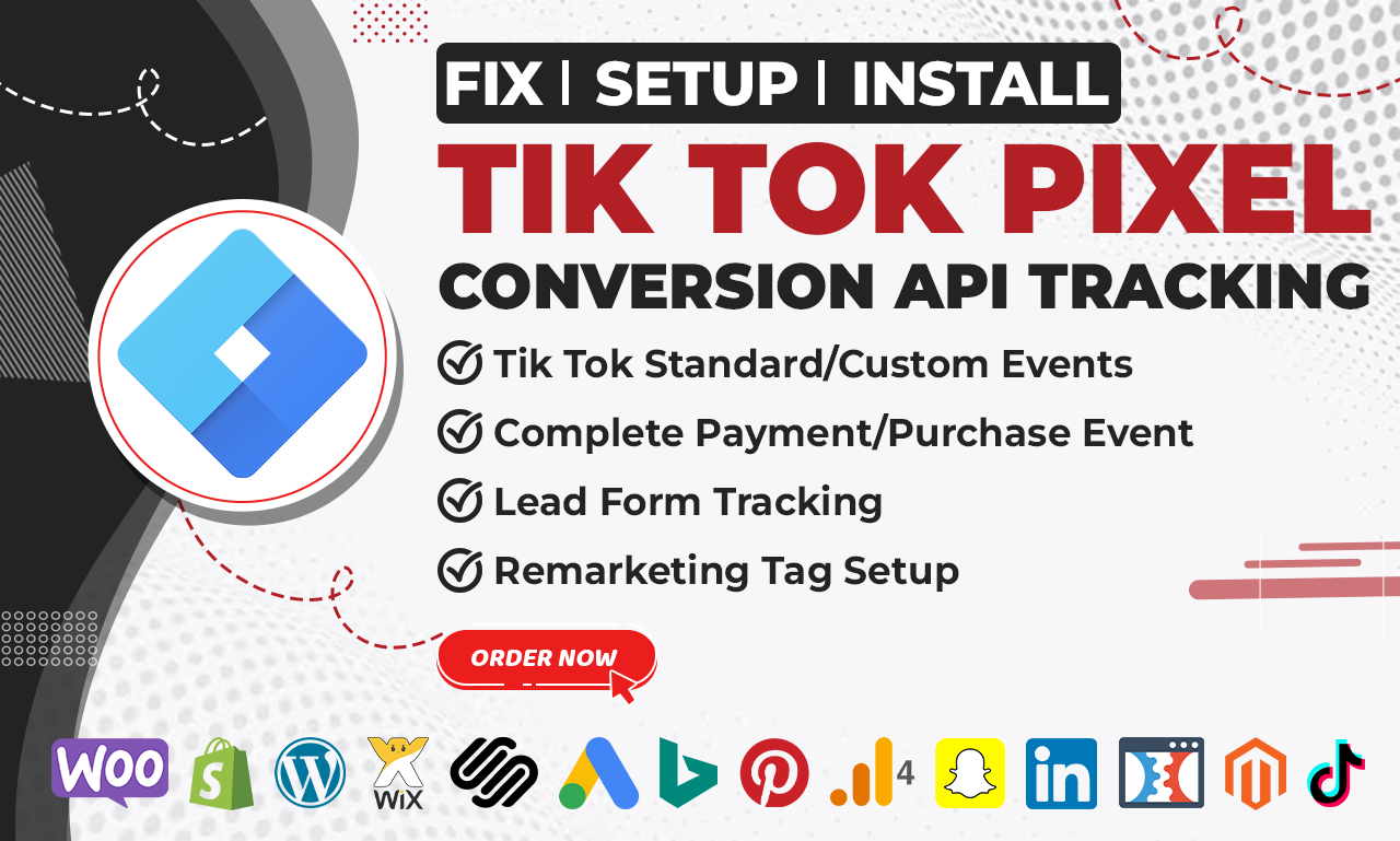 TikTok Pixel Conversion Api Setup, Ga4 With Gtm | Legiit