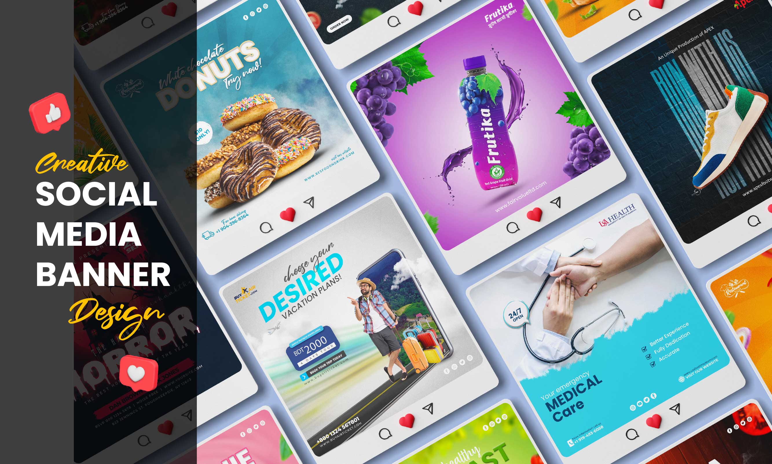 Unique Social Media Posts, Banners & Ads Design | Legiit