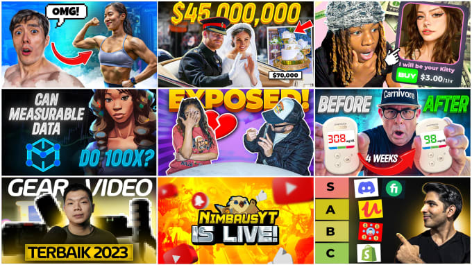 YouTube Thumbnail Design And YouTube Channel Logo | Legiit