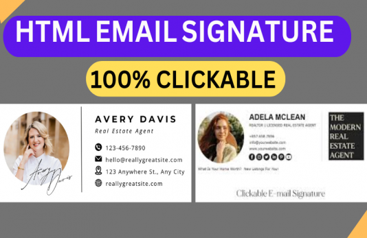Create A Clickable HTML Email Signature, | Legiit