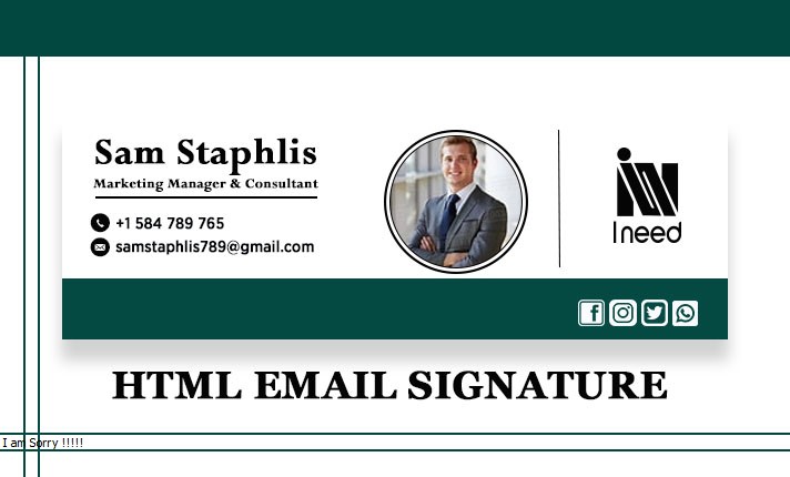 Design HTML Clickable Email Signature For Mail | Legiit