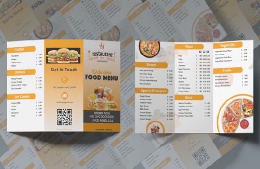 Modern Restaurant Food Menu Cards And Brochures | Legiit