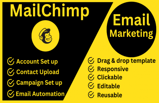 Mailchimp Email Newsletter Template Design | Legiit