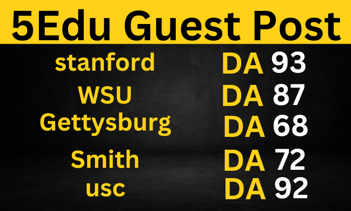 5 EDU GUEST POSTS - DA60-90, DR60-90, DOF0LLOW LINKS